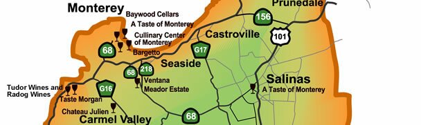 Monterey County Wine Tasting Tour Map