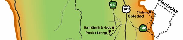 Monterey County Wine Tasting Tour Map